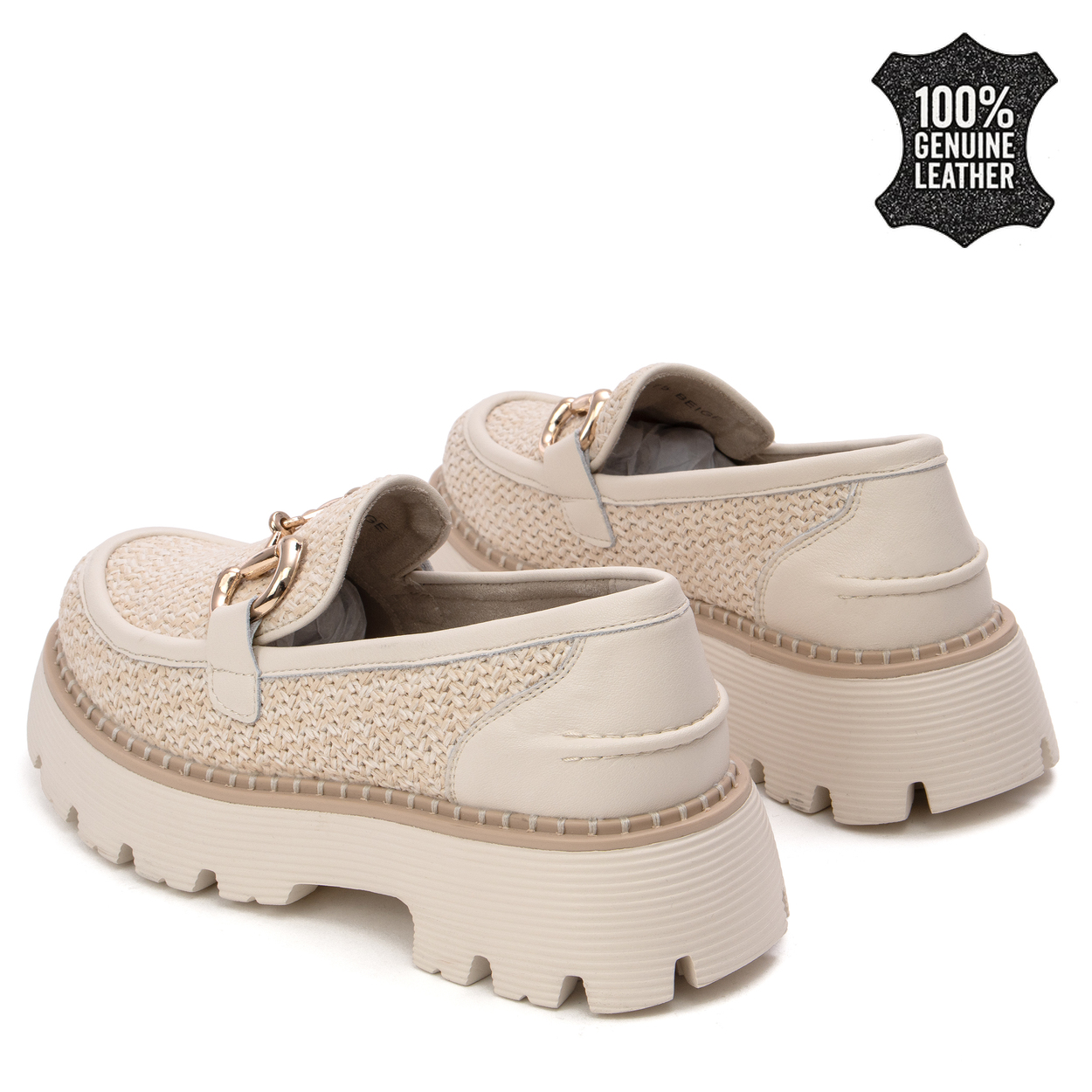 Ежедневни дамски обувки с перфорация – дишаща естествена кожа и стабилна подметка за удобно и ...